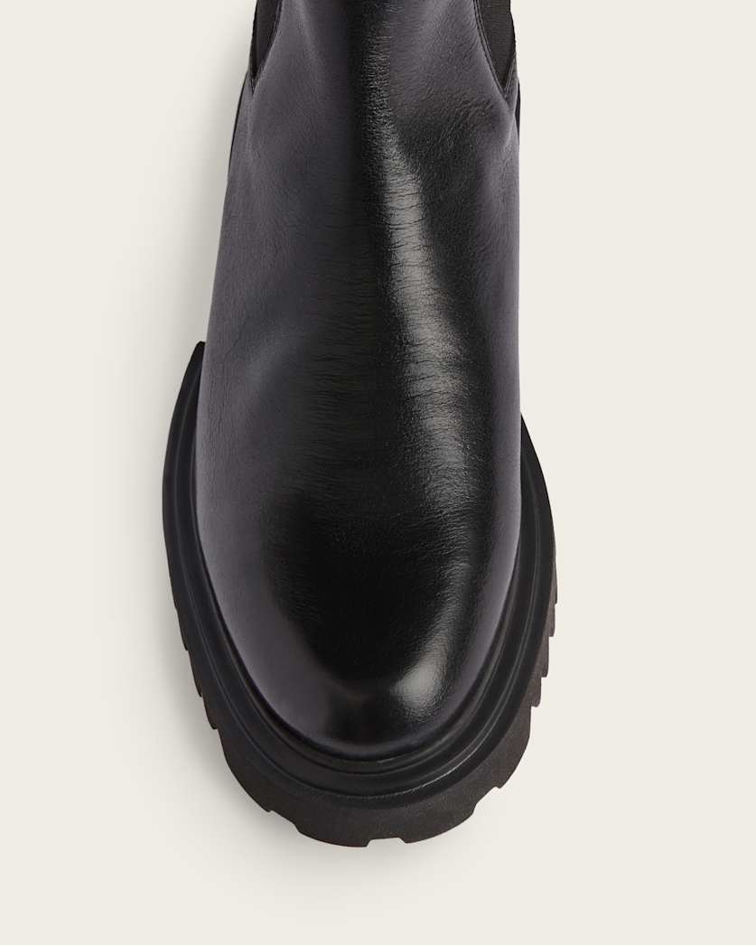 Hallie Leather Boots Black | ALLSAINTS US